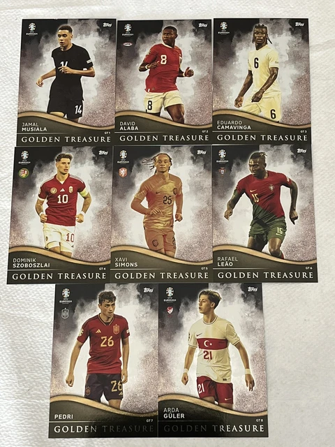 TOPPS MATCH ATTAX Uefa Euro 2024 8 Very Rare Golden Treasure Cards EUR ...