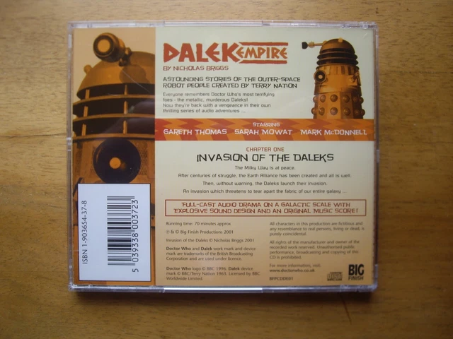 DOCTOR WHO INVASION of the Daleks, Big Finish audio book CD *OUT OF ...