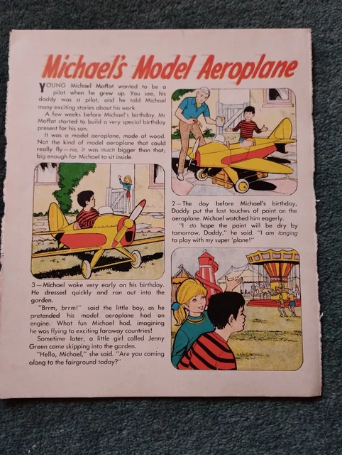 SK137 EPHEMERA MICHAEL'S Model Aeroplane Comic Strip Story 1970s £2.25 ...