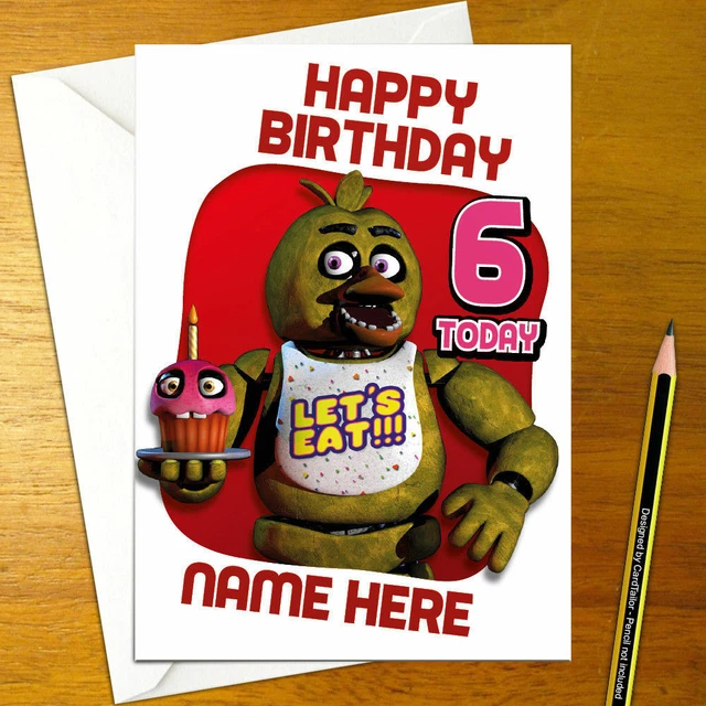 FIVE NIGHTS AT FREDDY'S Personalised Birthday Card - fnaf personalize ...
