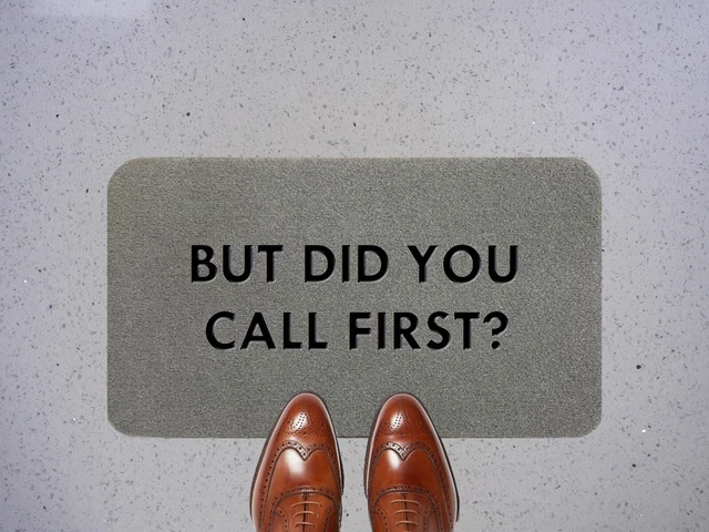 BUT DID YOU Call First Coir Synthetic Light Grey Nylon Novelty Funny ...