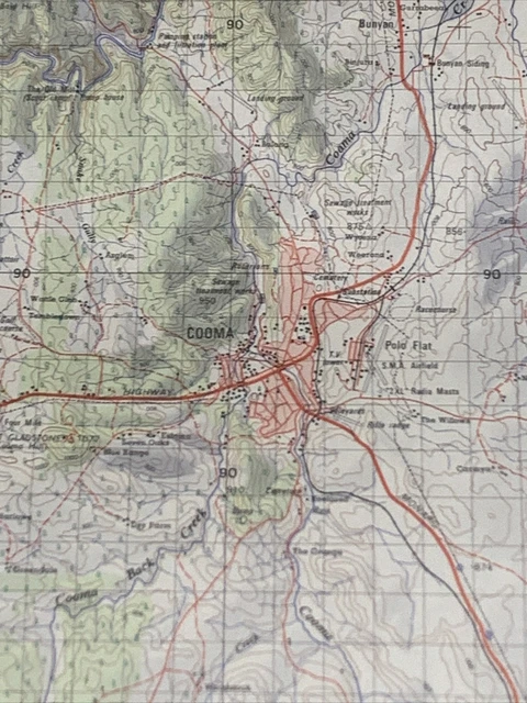LARGE VINTAGE MAP Of Cooma Printed 1969- 71 X 60 Cm $1.00 - PicClick AU