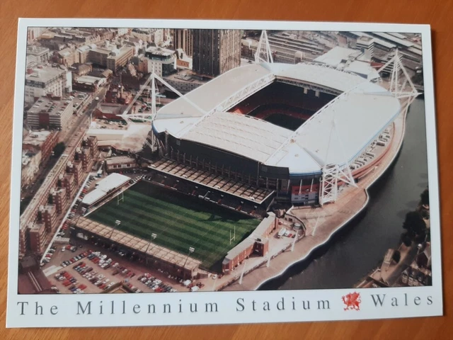 CARDIFF MILLENNIUM CARTOLINA Stadio Stadium Postcard Stadion Stade ...