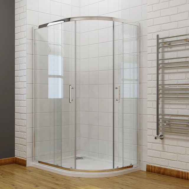 CURVED SHOWER SCREEN Enclosure Sliding Door Corner Quadrant Cubicle ...