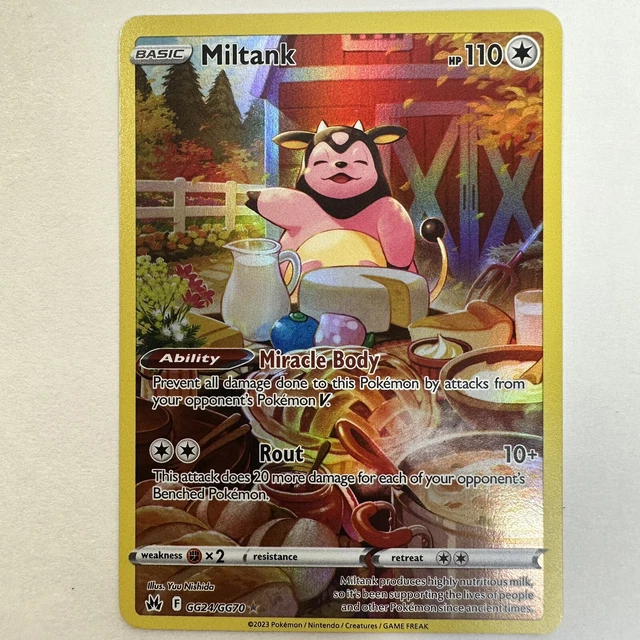 POKÉMON TCG MILTANK Crown Zenith Galarian Gallery GG24/GG70 Holo Rare ...