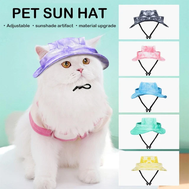 SMALL DOG CAT Hats Cat Cowboy Hat with Ear Hole Tiny Pet Birthday Party ...