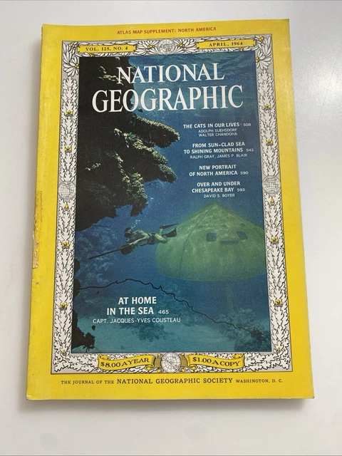 VINTAGE APRIL 1964 National Geographic Magazine ab7u £5.28 - PicClick UK