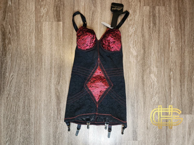 RAGO 9357 BODY Briefer Extra Firm Shaping Girdle Red/Blk 34DD $39.99 ...
