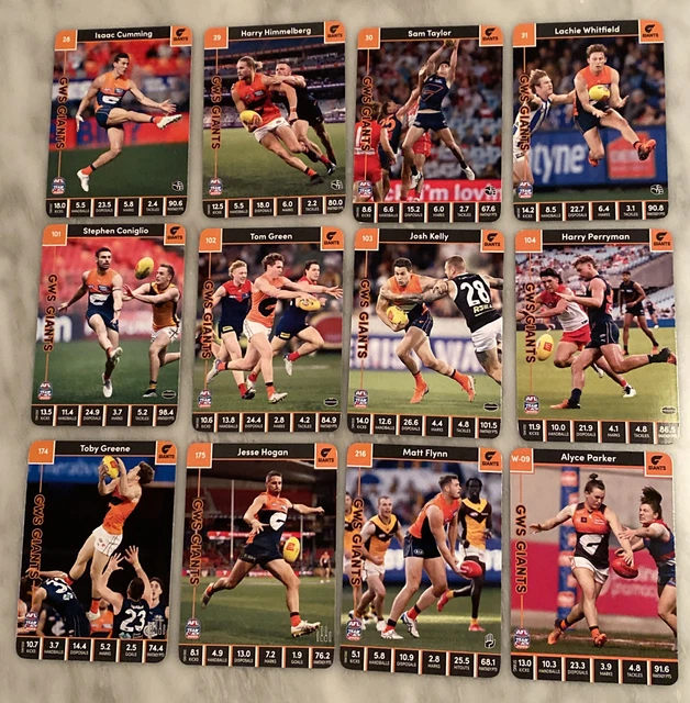 2023 AFL TEAMCOACH GWS Giants Common Team Set 11 Cards + 1 AFLW Card ... 2023 AFL TEAMCOACH GWS Giants Common Team Set 11 Cards + 1 AFLW Card ...