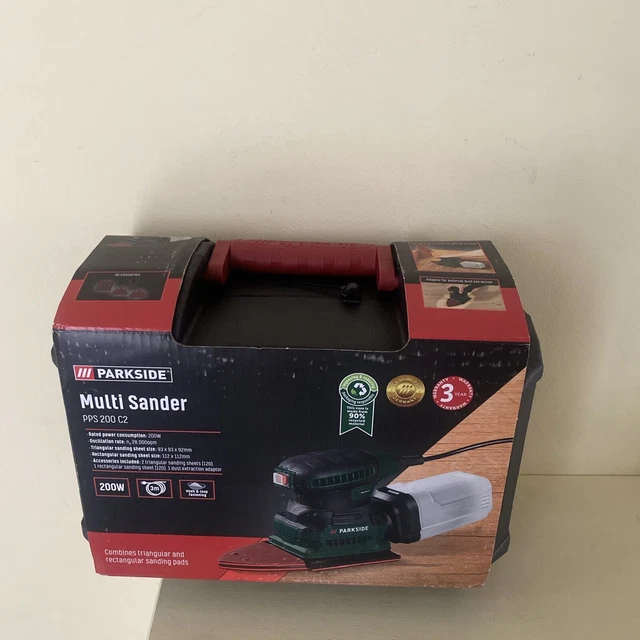 PARKSIDE 200W MULTI Sander With Case + Sanding Sheet PPS 200 C2 £34.99 ...