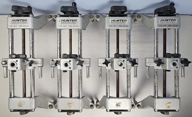 4 HUNTER ENGINEERING Wheel Alignment Head Sensor Rim Clamp Adapter Set ...