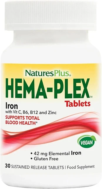 NATURES PLUS HEMA-PLEX Iron Tablets X 90 Tablets Bbd 2026 £15.99 ...
