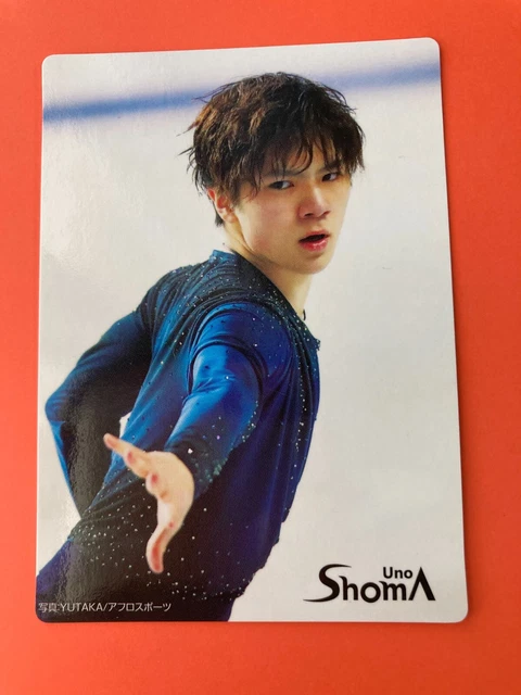 SHOMA UNO FIGURE Skating Player Trading Card Glico Almond Peak Japanese ...