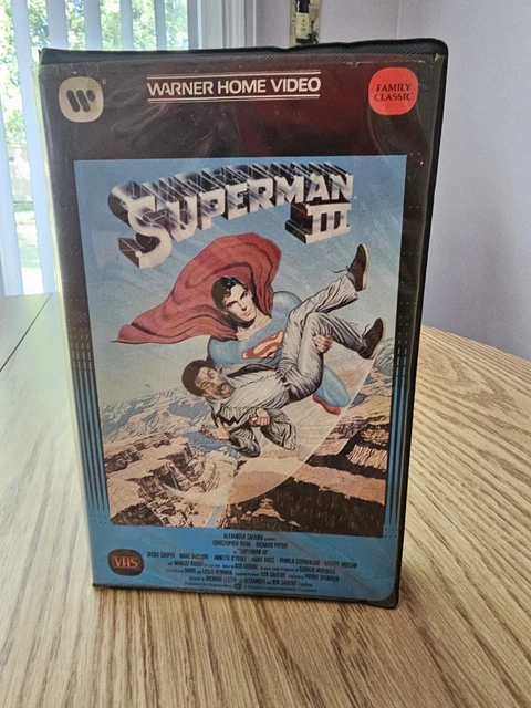 SUPERMAN III 3 (1983 Black Warner Clamshell VHS) Christopher Reeve ...