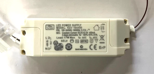 VIG LED POWER Supply Trafo K23-16A400 Netzteil Transformator LED Ersatzteil Mess EUR 19,90 ...