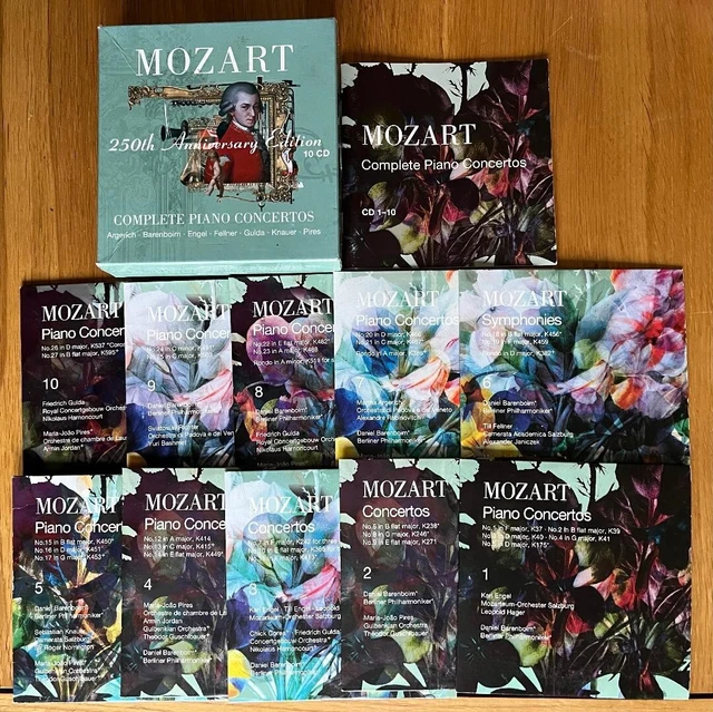 MOZART - COMPLETE PIANO CONCERTOS 250th Anniversary edition 10CD Boxset ...