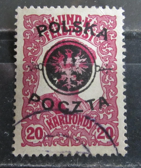 FRANCOBOLLI POLONIA 1918 Polonia meridionale posta da campo con stampa ...