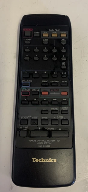 ORIGINAL TECHNICS RAK-SC510W Remote Control For SC-CH7 Audio System ...