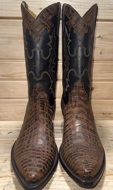 RETAIL $5000 BACK At The Ranch Sueded Crocodile Exotic Western Cowboy ...
