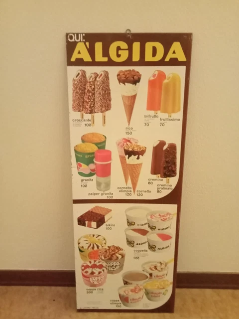 TABELLA GELATI ALGIDA EUR 250,00 - PicClick IT
