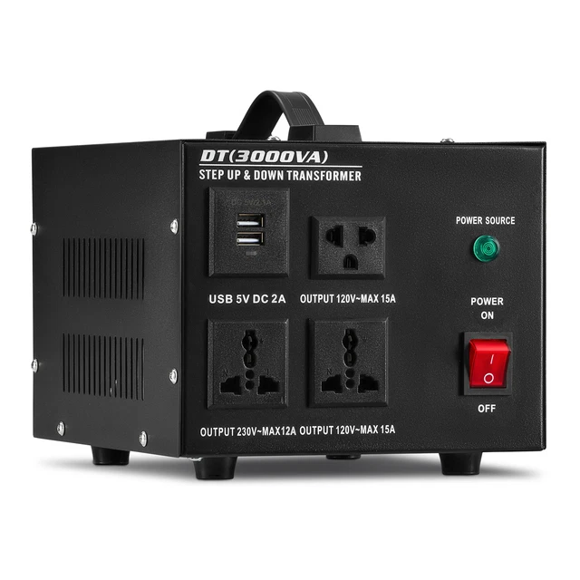 CREWORKS 3000W VOLTAGE Converter Step UP/Down Transformer 220V-110V 110V-220V £70.99 - PicClick UK