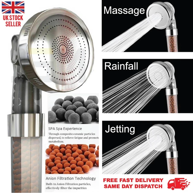 Shower Head Water Saving Ionic High Pressure Filtration Beads