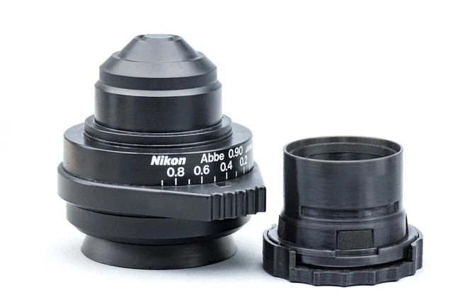MICROSCOPE NIKON 0,9 Abbe condensateur champ sombre jeu d'inserts ...