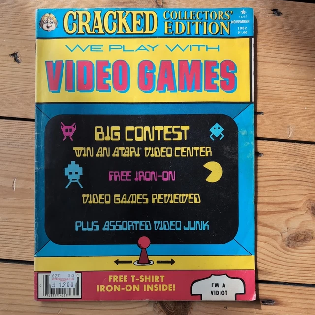 CRACKED COLLECTORS' EDITION Magazine VIDEO GAMES 1982 Pac-Man Atari ...
