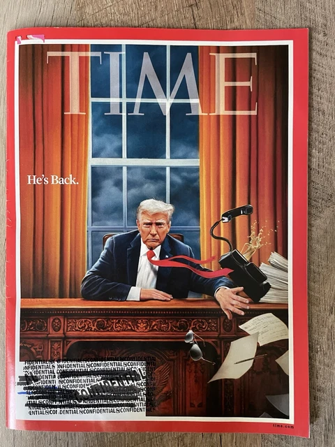 TIME MAGAZINE FEB 2025 President Trump Inauguration He’s Back Cover $34 ...