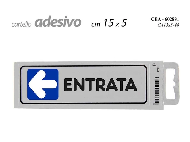 1624525 CARTELLO ENTRATA A SPECCHIO 15x5cm 6028 EUR 2,00 - PicClick IT