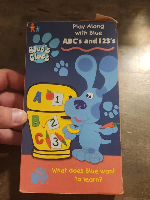 NICK JR. BLUE’S Clues ABC’s & 123’s VHS Video Tape Nickelodeon Orange ...