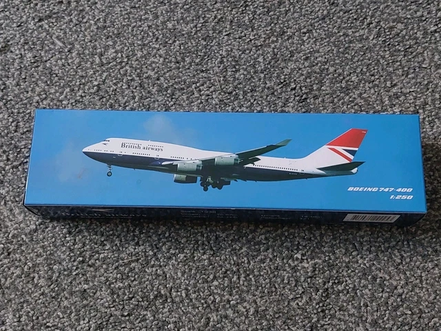 BRITISH AIRWAYS BOEING 747-400 Snap Together Model..scale 1:250..New ...