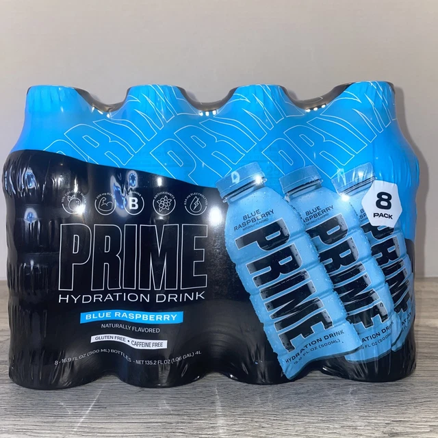 PRIME HYDRATION DRINK Blue Raspberry Flavor 16.9 oz Bottles 8 Pack $21. ...