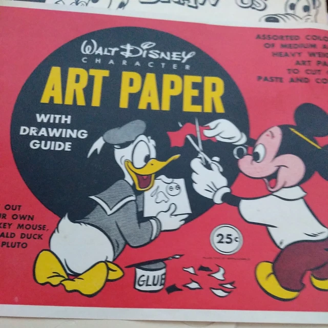 VINTAGE STENCILS WALT Disney Character Art Paper Mickey Mouse Donald ...