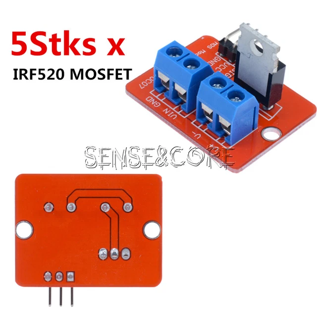 5 X TOP MOSFET Button IRF520 MOSFET Driver Module For Arduino ARM ...