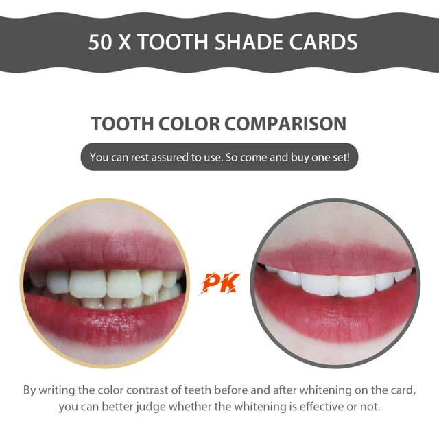 50 PCS PAPER Tooth Color Chart Shade Printable Guide Dental £9.06 ...