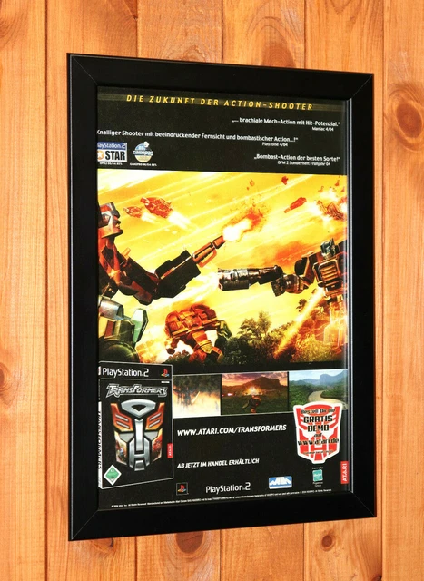 TRANSFORMERS VIDEO GAME PS2 Atari Old mini Promo Poster / Ad Art Framed ...