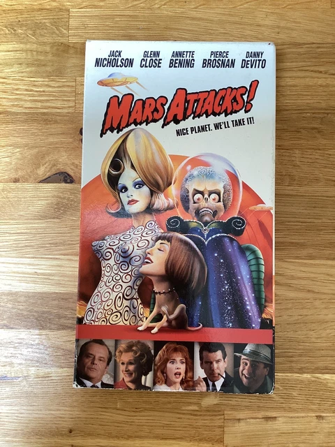 MARS ATTACKS! VHS Video RARE 1996 Original Tim Burton Sci-fi Comedy £13 ...