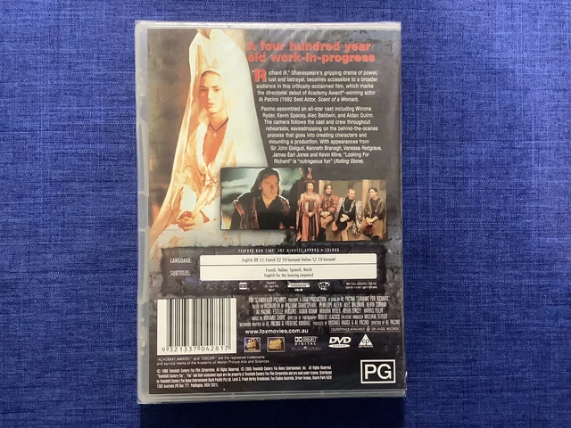 LOOKING FOR RICHARD (DVD, 1996) Al Pacino - Brand New Sealed Region 4 ...