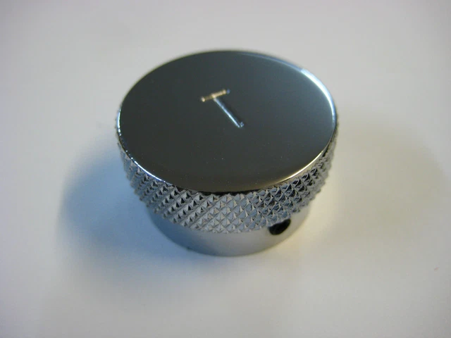 POTIKNOPF, POTI KNOB, SCHALLER, Chrom, T Beschriftung, 80er Jahre EUR 5,50 - PicClick DE