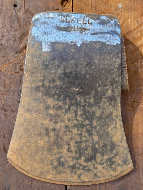 VINTAGE ELWELL 4-1/2LB Axe Head Made In England Tasmanian Pattern ...