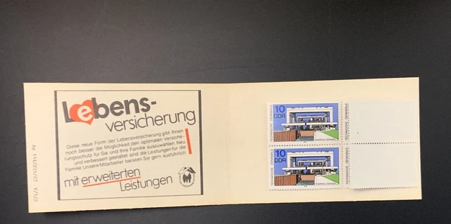 SONDERBRIEFMARKENHEFTCHEN DEUTSCHE POST der DDR SMHD 32 postfrisch EUR ...