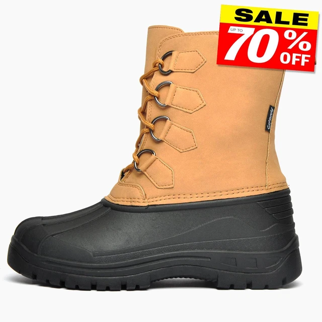 COTSWOLD SNOWFALL WATERPROOF Mens Outdoor Fur-Lined Winter Mukka Boots ...