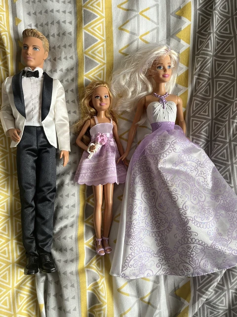 BARBIE WEDDING DOLLS Set Bride Groom Bridesmaid Ken Stacy £16.00 ...