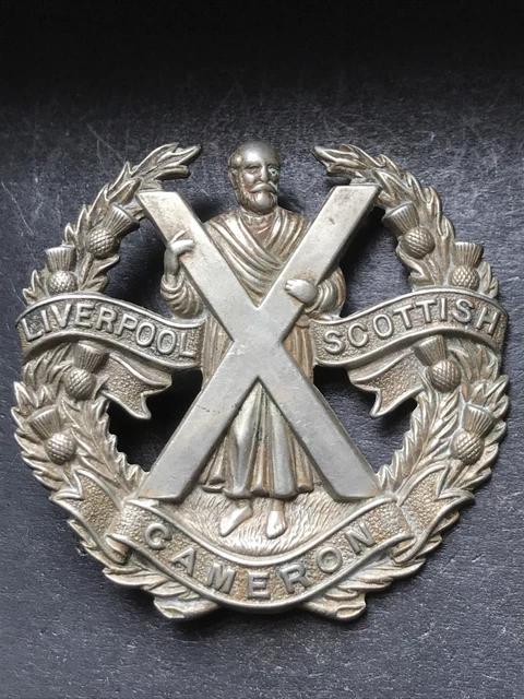 LIVERPOOL SCOTTISH-CAMERON HIGHLANDERS-BRITISH Army-Original WW1 Cap ...