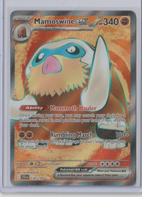 POKÉMON 2025 JOURNEY Together MAMOSWINE EX 174/159 MINT Pack Fresh FULL ...