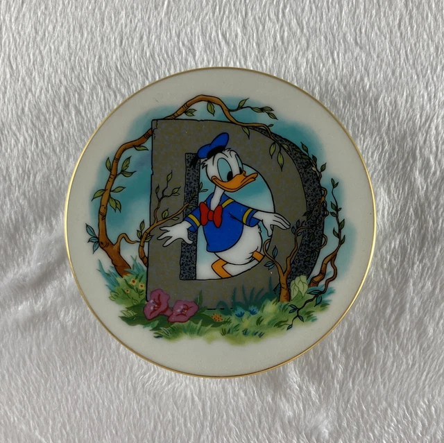 DISNEY'S ALPHABET MINIATURE Plate D IS FOR DONALD DUCK Disney ...