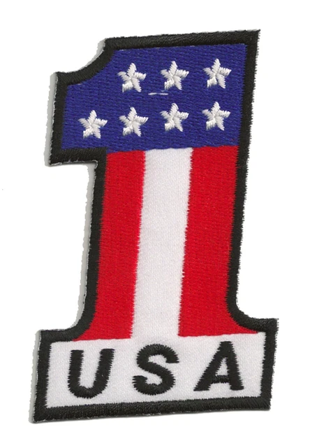 PATCH ÉCUSSON PATCHE Biker number 1 thermocollant transfert badge EUR 2 ...