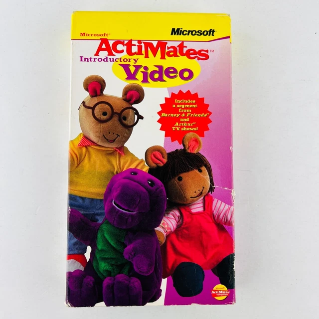 MICROSOFT ACTIMATES INTRODUCTORY Video VHS Barney & Friends 1999 VHS ...