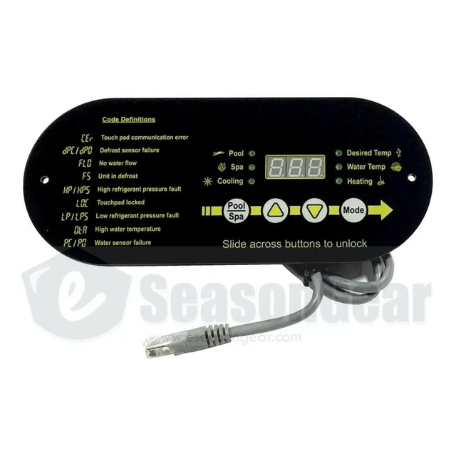 AQUACAL ECS0276 / STA0062 4-Button Heat Pump Display Control Panel - No ...